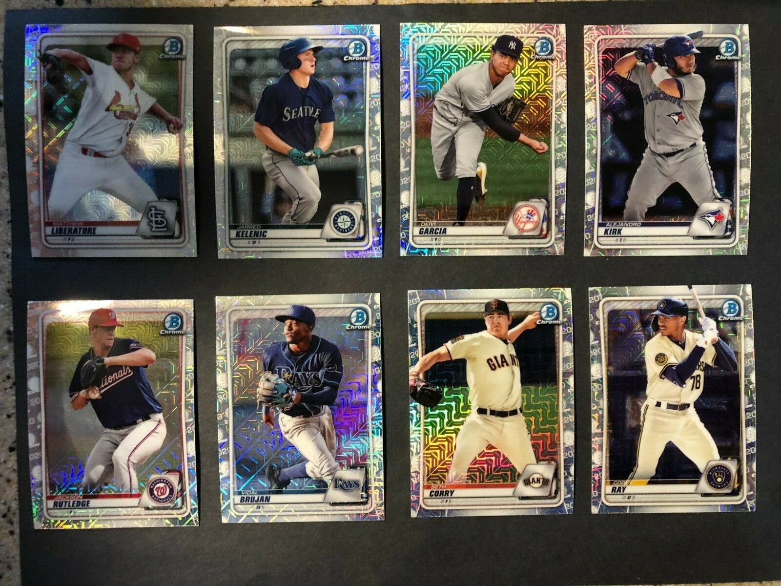 2020 TOPPS BOWMAN CHROME BASEBALL CARDS BCP PROSPECTS MOJO REFRACTORS ...