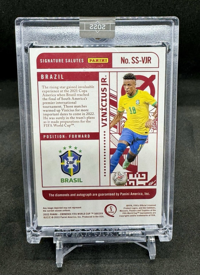 2022 Panini Eminence World Cup Signature Salutes Autograph Vinicius Jr ...