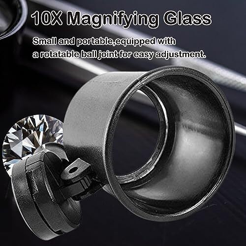 Jewelers Loupe Magnifier 10X Magnifing Glass with Lights Eye Loop ...