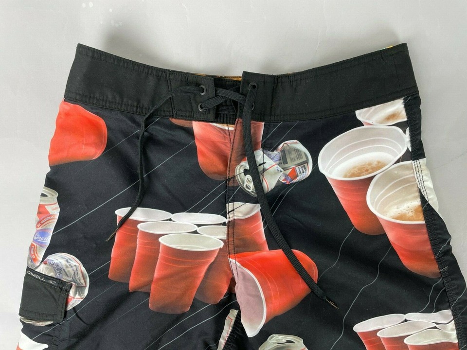 O'NEILL Y2K Men's Red Cups Beer Party Board shorts swim trunks 30 | eBay