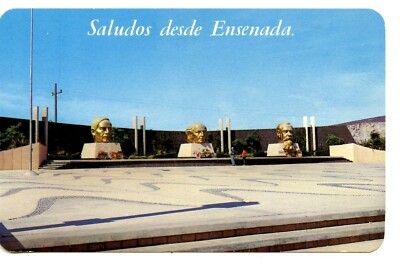 Greetings from Ensenada-Mexico-Plaza Civica-History Heroes-Vintage ...