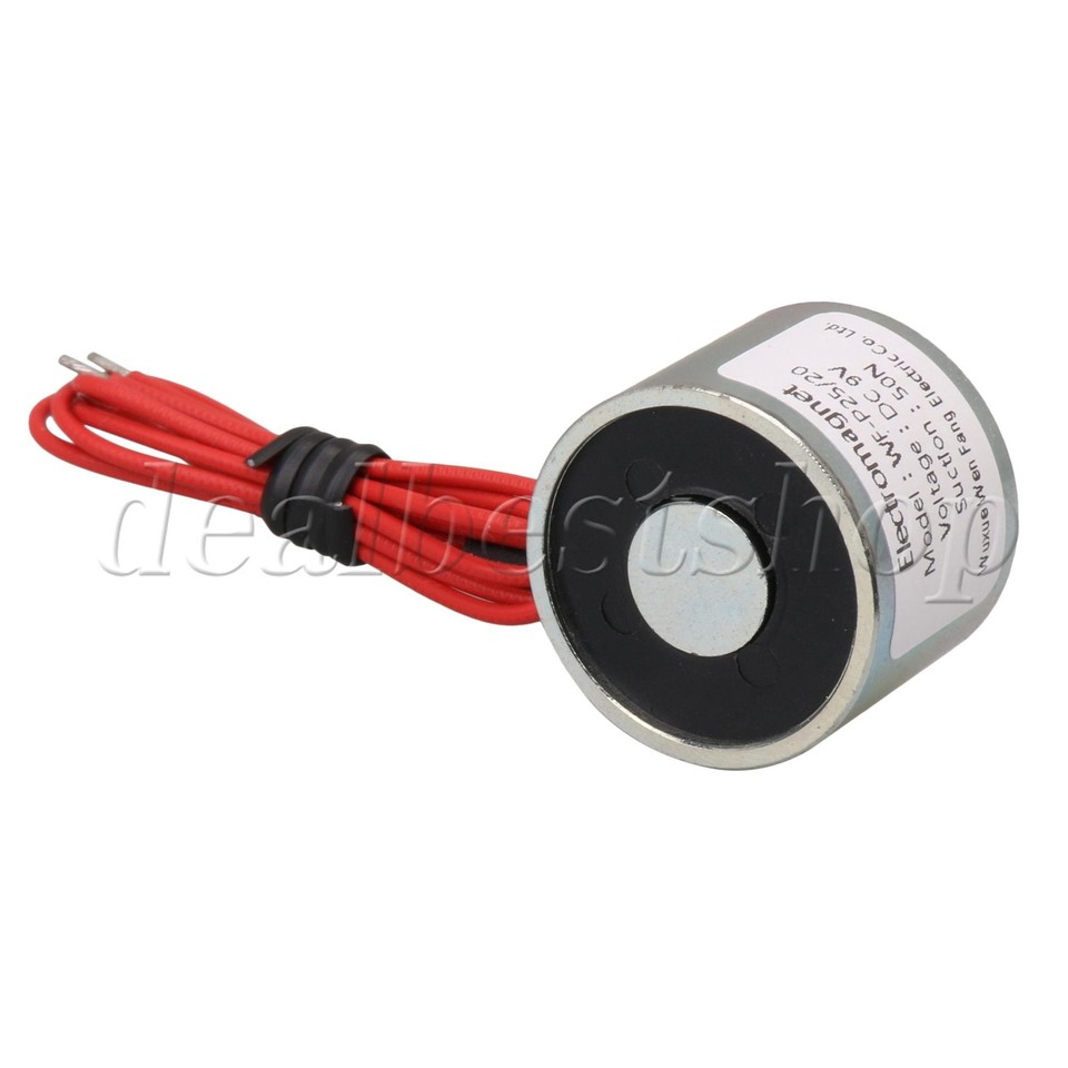 9V DC Electric Lifting Magnet Holding Electromagnet Lift 5Kg Solenoid ...
