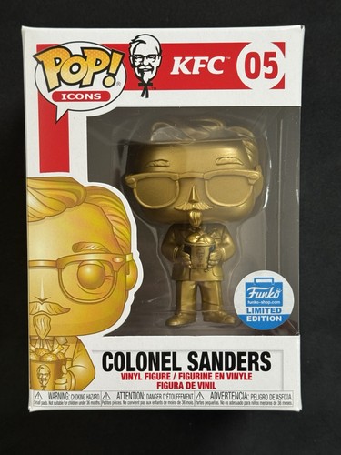 Funko Pop! Icons 05 - KFC - Colonel Sanders Funko Shop Exclusive (Gold ...