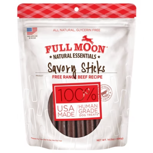 Full Moon Essentials Beef Sticks Jerky Dog Treats - 14oz | eBay