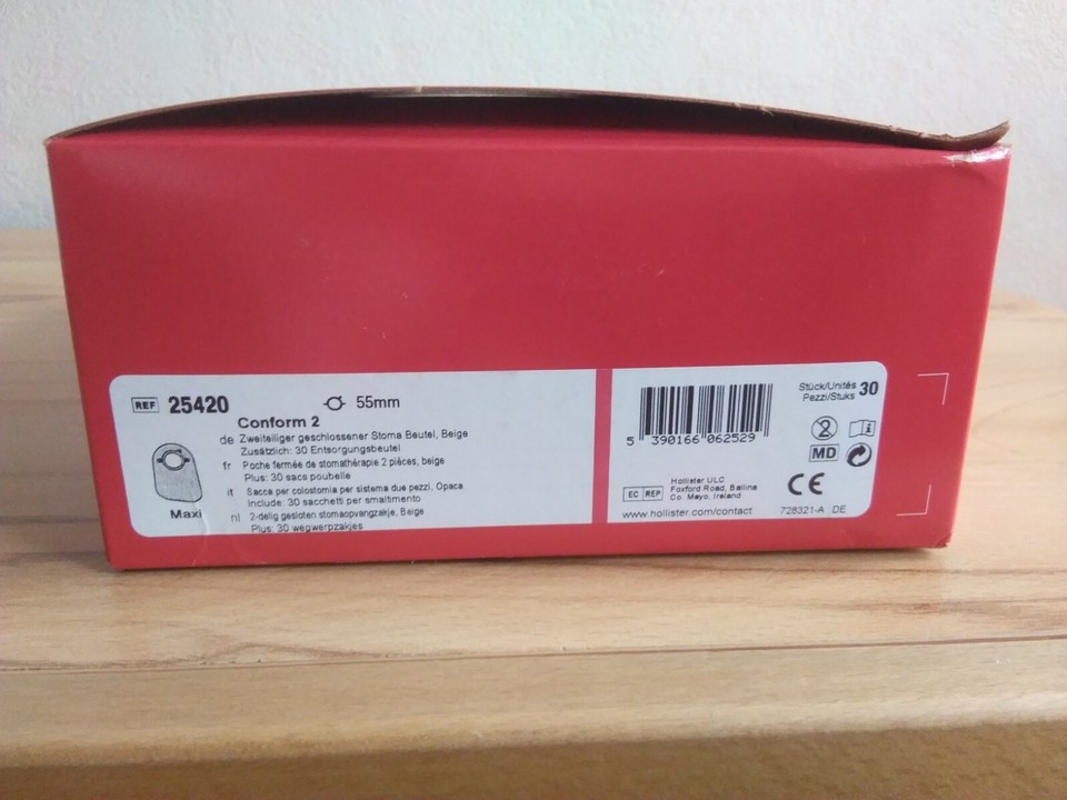 Hollister Conform 2 Stoma Kolostomiebeutel (30 St) 55 mm Maxi 25420 | eBay