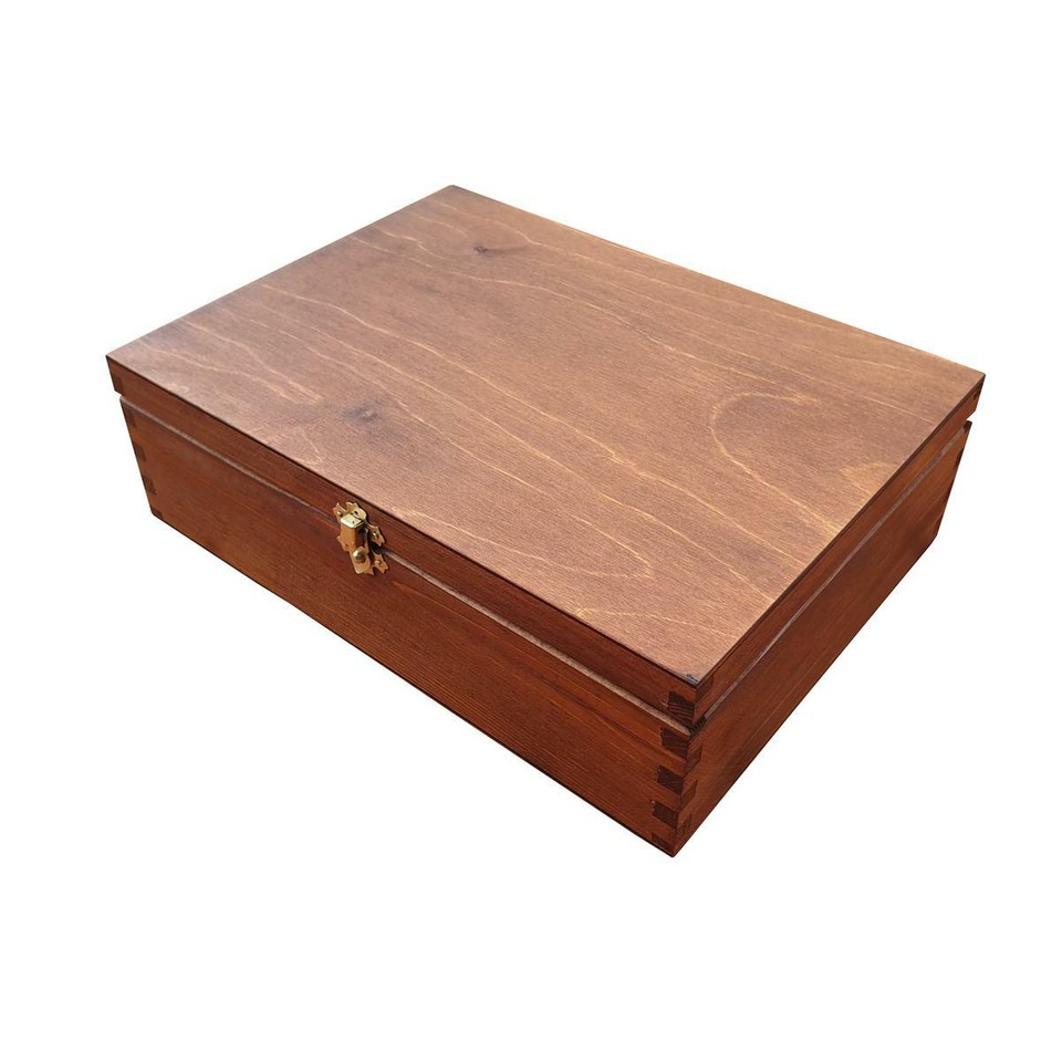 Wooden Box for Paper A4 Size,10 cm Height With Lid Lockable Latch in ...