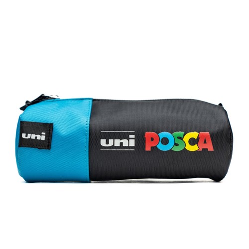 Uni Posca Pencil Case (Empty) - Blue Zip Marker Pen Storage - 20 x 8cm ...