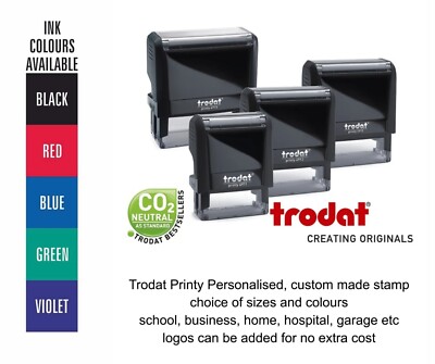 PERSONALISED SELF INKING RUBBER STAMP BUSINESS ADDRESS NHS DOCTOR NURSE ...