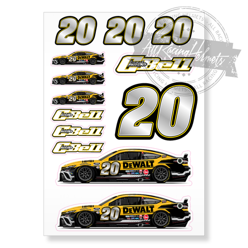 Christopher Bell #20 Toyota Nascar A4 Printed Vinyl Decal Sticker High ...