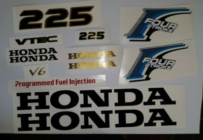 Honda 225hp Outboard 4-Stroke Decal stickers Kit Reproduction 13 decal ...