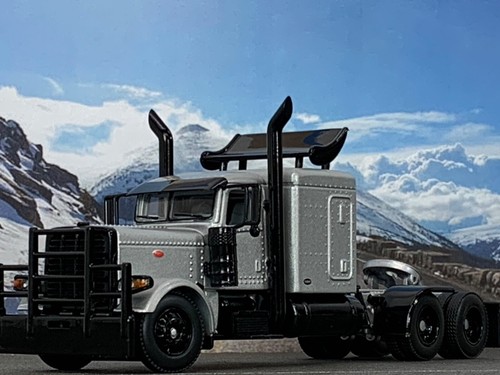 1/64 DCP SILVER PETERBILT 389 63" FLAT TOP SLEEPER W/ TURBO WING | eBay