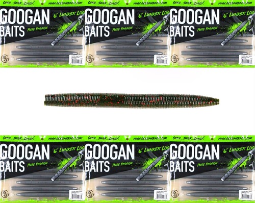 (6) Packs Googan Squad 6" Lunker Log Worm California Craw Brand New In ...