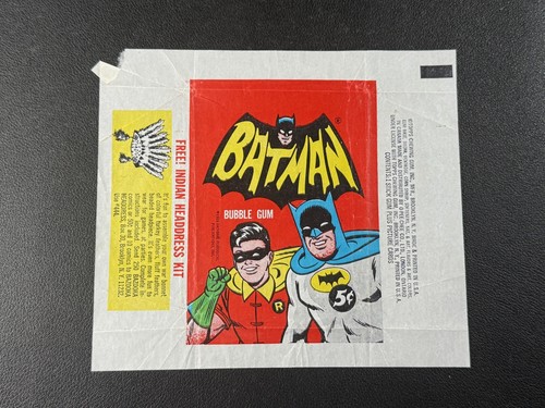1966 TOPPS BATMAN TRADING CARD WAX PACK WRAPPER INDIAN HEADRESS (A) | eBay