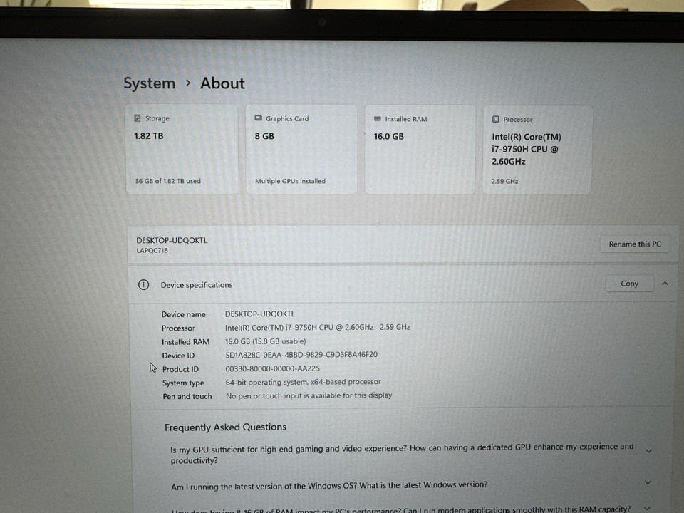 Intel Whitebook 15.6" 144Hz FHD i7-9750H 16GB 2TB SSD RTX 2070 Gaming ...