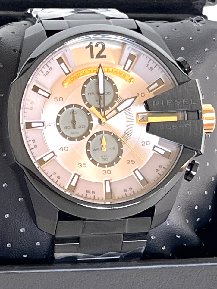 Diesel DZ4479 Mega Chief Analog Chronograph S/Steel Mens Watch BNWT ...
