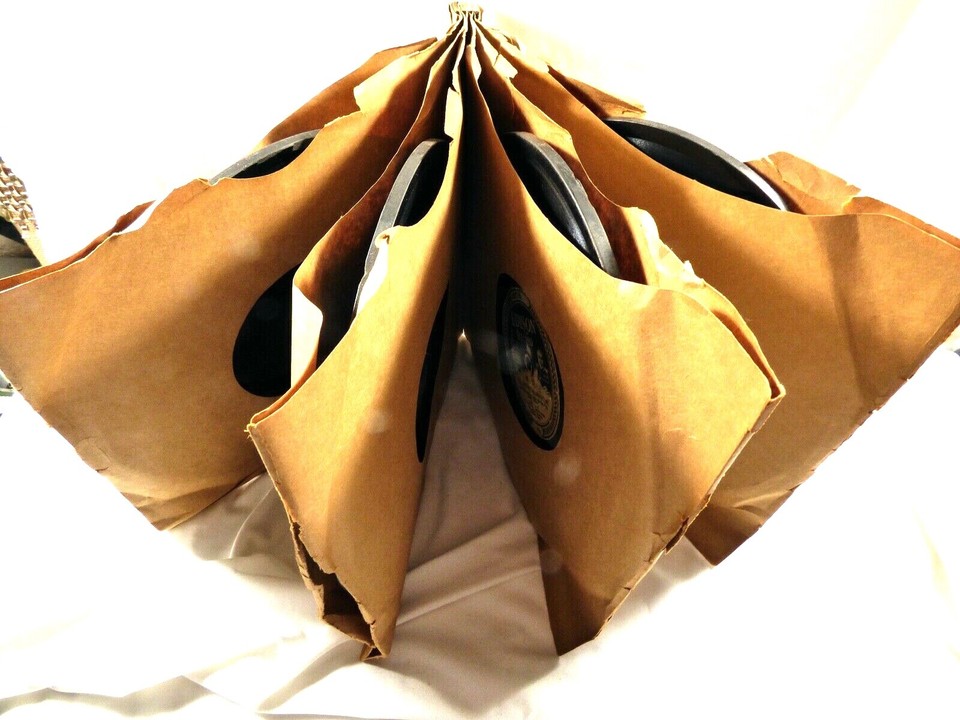 lot 4 Antique 1912-21 Edison Diamond Record Thick Disc Phonograph ...