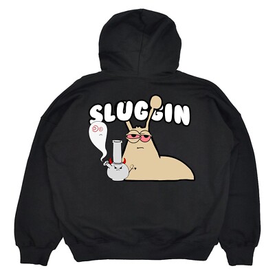 SLUG THUG "SLUGGIN BUDS" Pullover Hoodie Sweatshirt Stoner 420 Creative ...