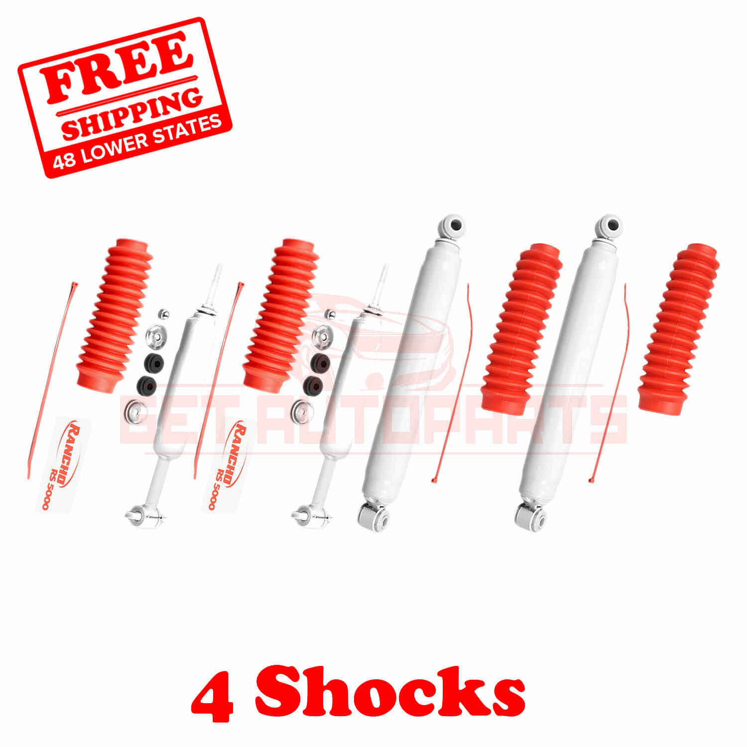 98-11 Ford Ranger 4WD 1-2.5" Lift RS5000X Rancho Shocks | eBay