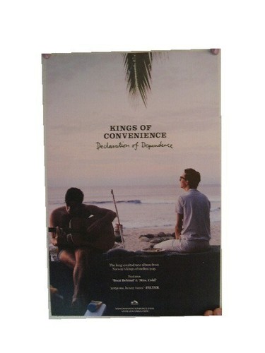 Kings Of Convenience Poster Declaration of Dependence | eBay