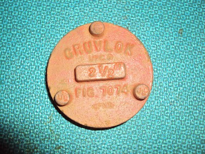 Sprinkler System Fire Suppression Cap. GRUVLOK, 2 ½”, FIG 7074, Made in ...