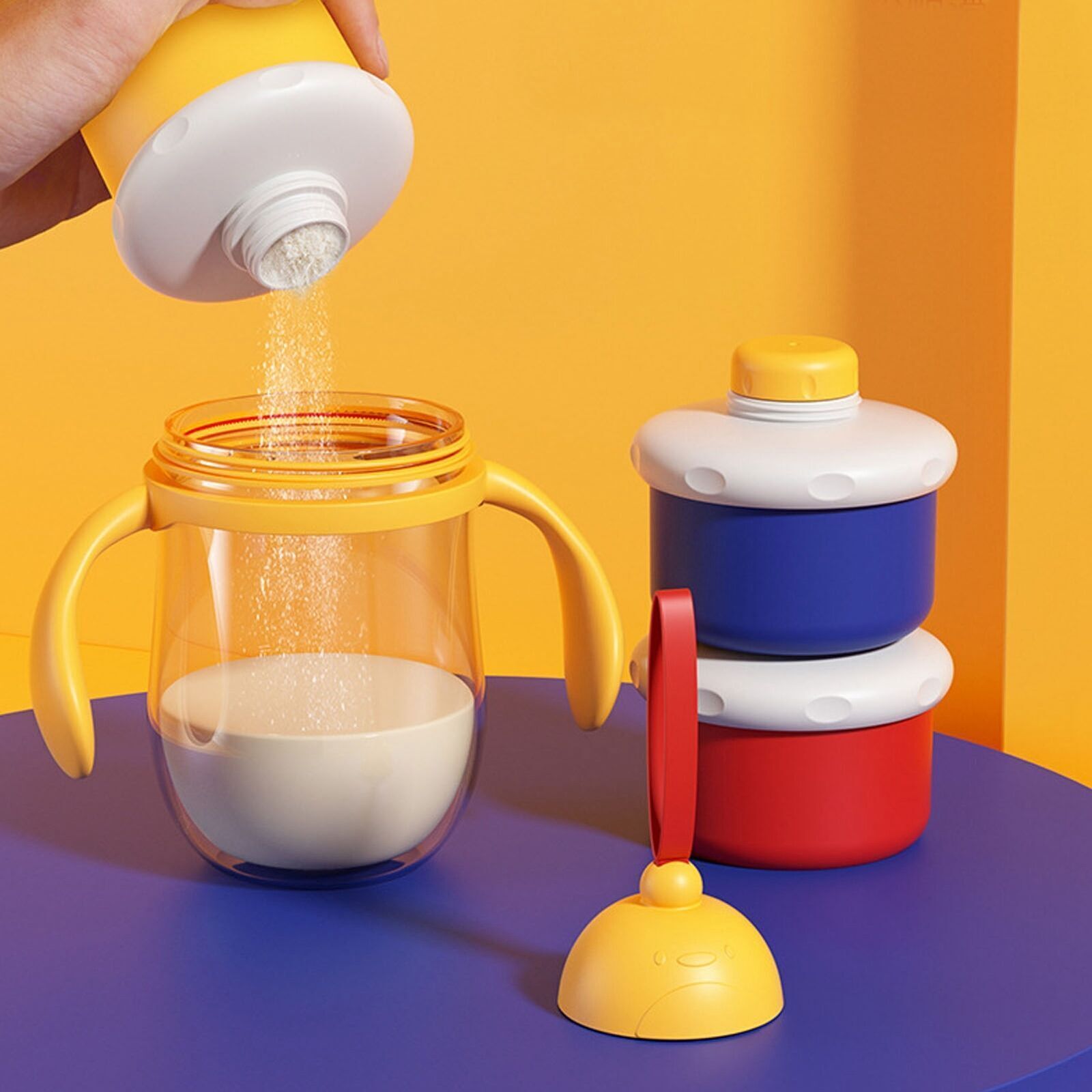 3 Layers Baby Formula Dispenser Large Capacity Independent Layering ...