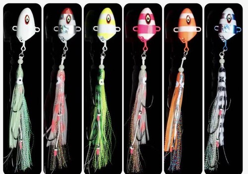 4x BKK Hybrid 100g Baited Octo Jigs Butterfly Metal Fishing Lure ...