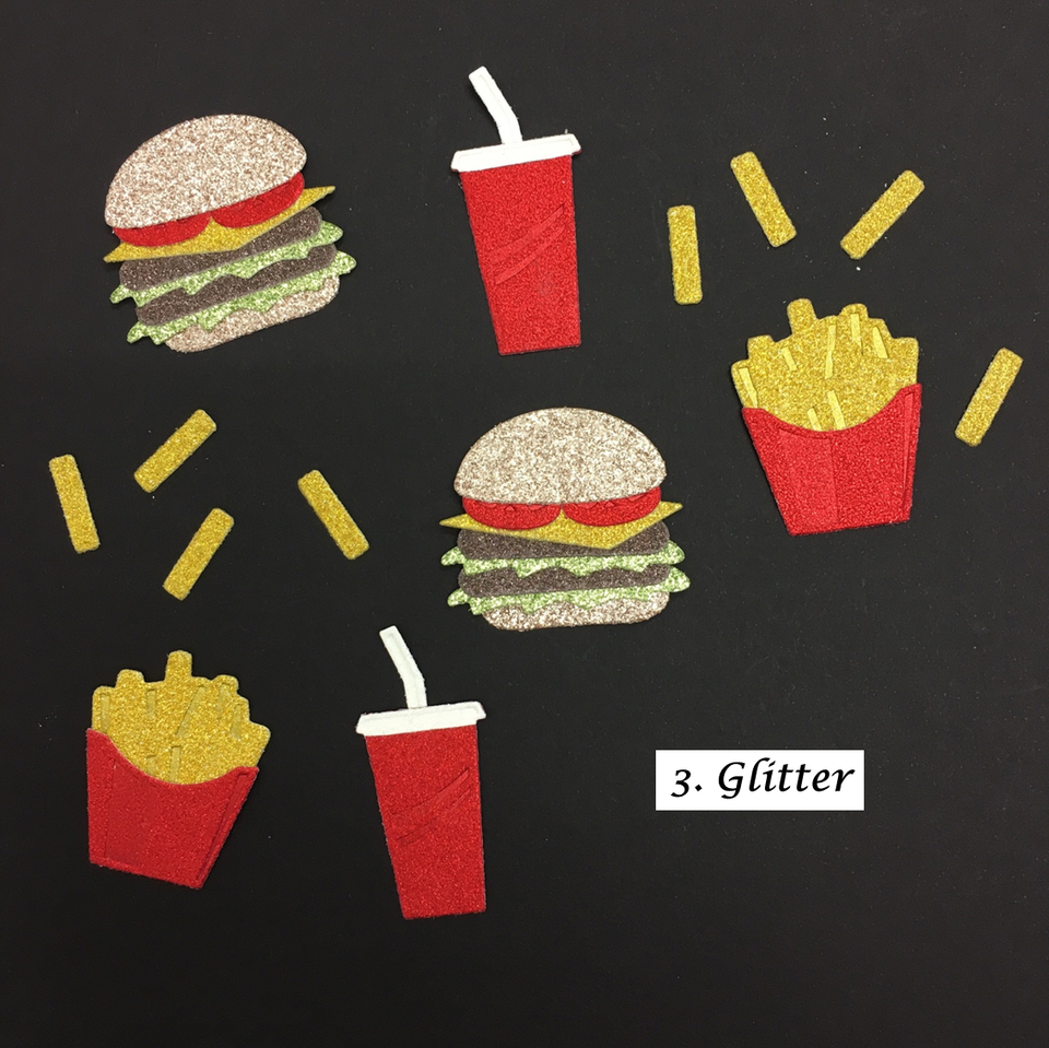 Fast Food: Burger, Fries, Coke Die Cuts - Assorted Sets | eBay