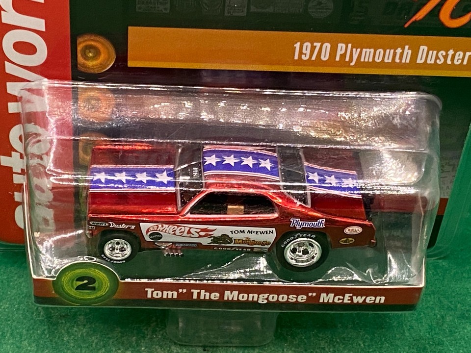 ORIGINAL AUTO WORLD 4-GEAR, MONGOOSE FUNNY CAR, CHROME RED, NEW CARDED ...