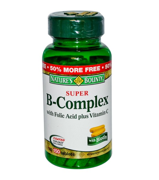 Nature's Bounty Super B-Complex with Folic Acid Plus Vitamin C for sale ...