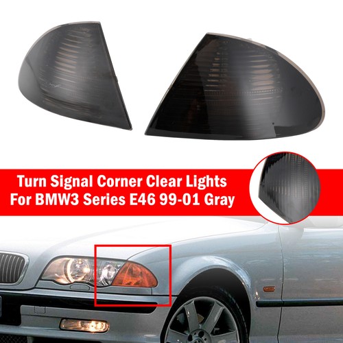Turn Signal Corner Corner Clear Lights For BMW 3 Series E46 99-01 Gray ...
