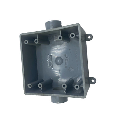 Carlon E9812E FS Box 31.5 PVC 3/4" Hubs 2-Gang | eBay