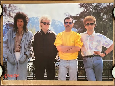 Original Vintage 1986 80s Rock Music Group Queen Poster Band ...