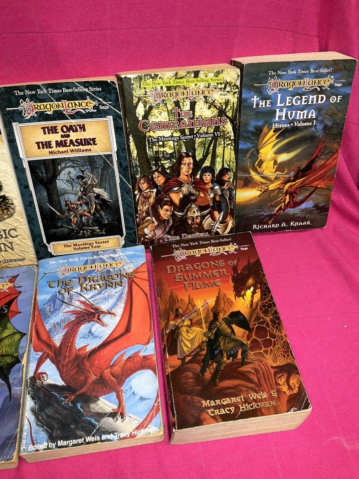 Lot Of 19 Various Dragonlance Books - Paperback - Vtg Fantasy Dragon ...