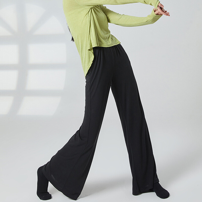 Dance Pants Classical Dance Wide Leg Straight Leg Pocket Pants Training ...