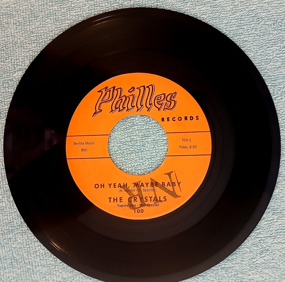 1961 The Crystals Two Singles - Oh Yeah, Maybe Baby & Uptown - Philles 100 7" EX | eBay