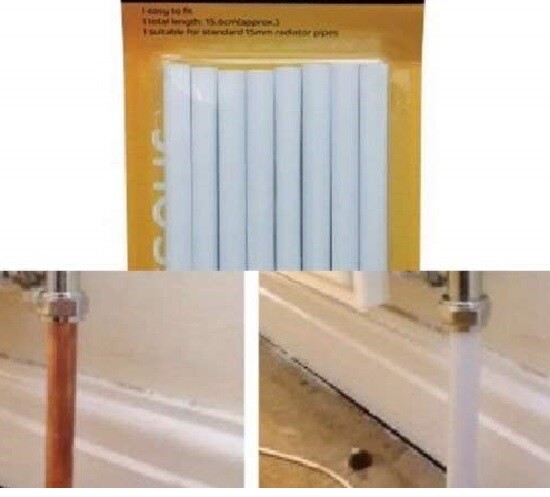 Pipe Covers Radiator Sleeves PVC White Trims Coatings Copper Pipe ...