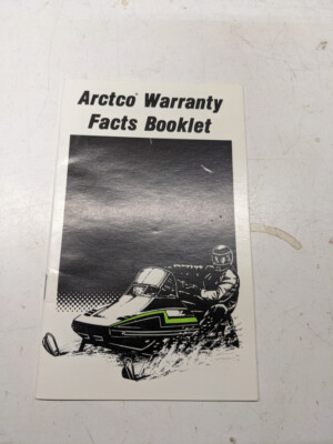 ARCTIC CAT SNOWMOBILE ARCTCO WARRANTY FACTS BOOKLET 1991 | eBay