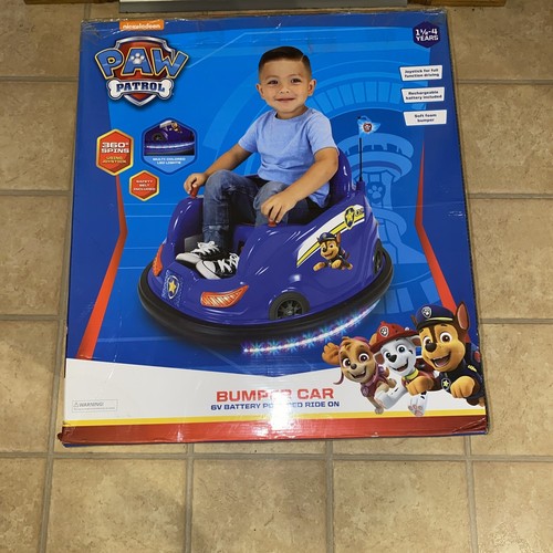 6V Paw Patrol Electric Bumper Car, Battery Powered Ride-on with Charger ...