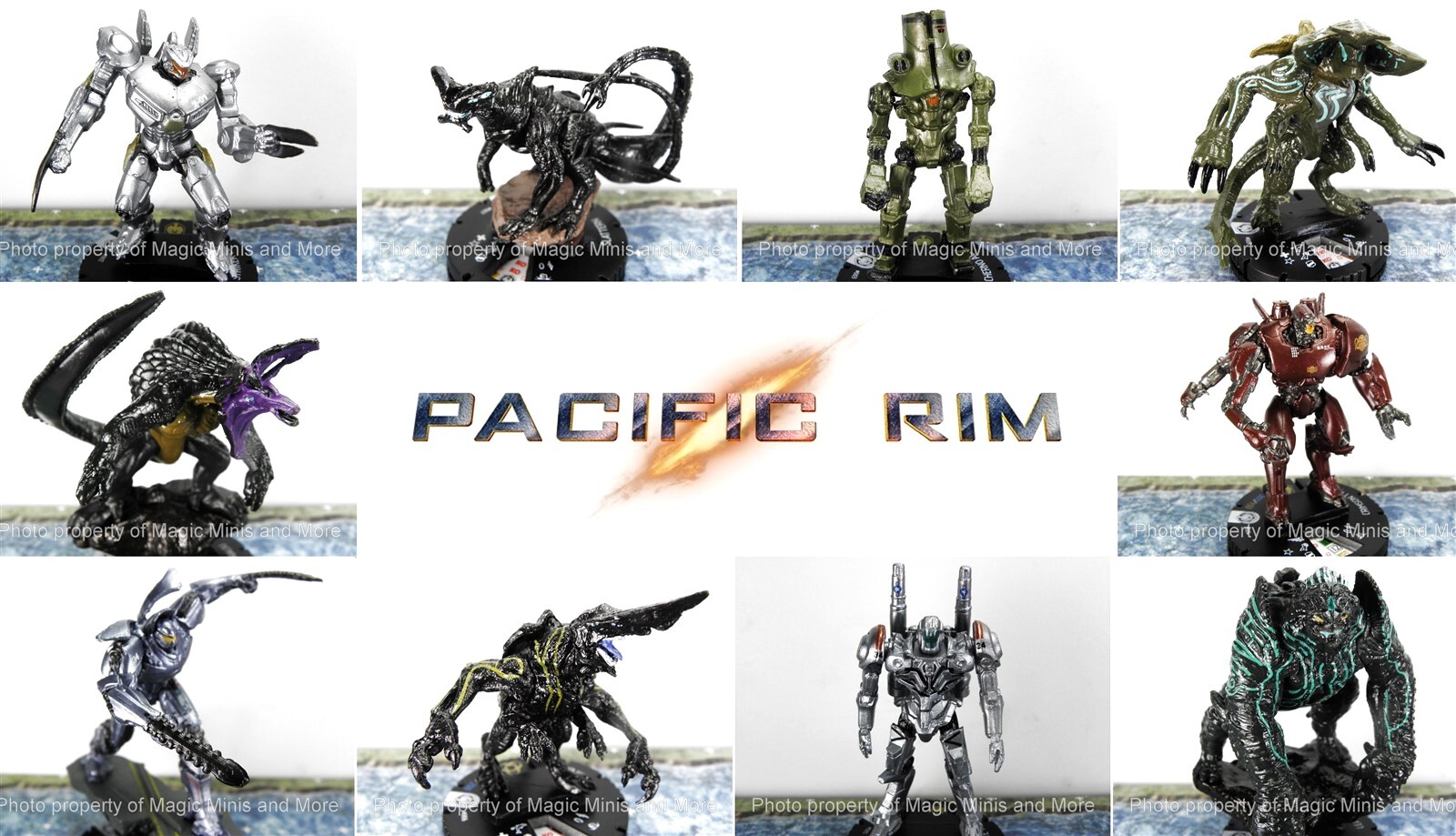 Pacific Rim 10 HeroClix Kaiju Jaeger Complete SET Slattern Leatherback ...