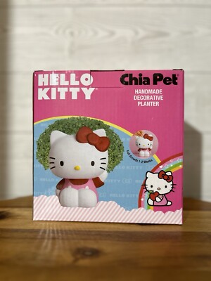 NEW Hello Kitty LIMITED EDITION Chia Pet Handmade Decorative Planter | eBay
