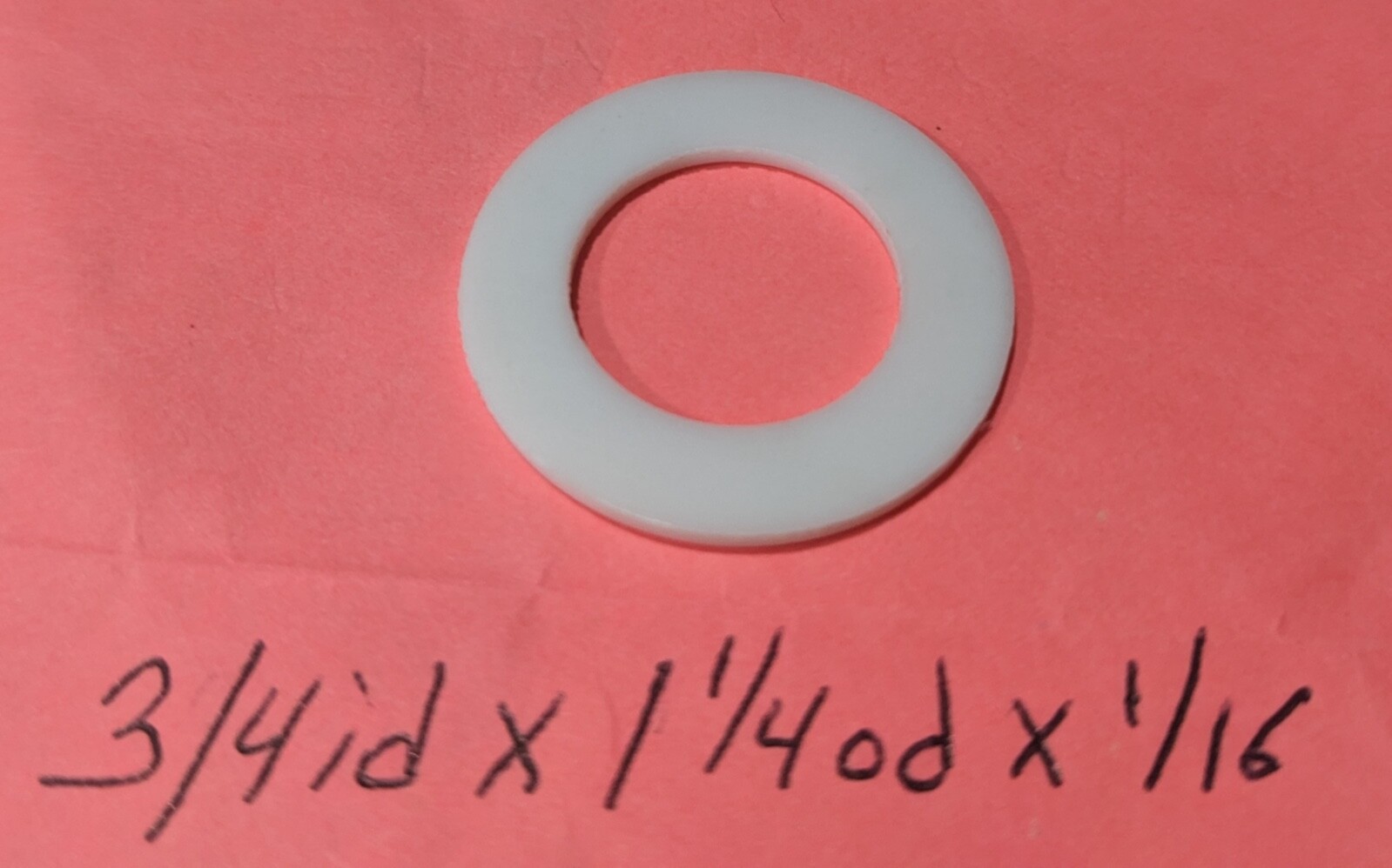 PTFE Washer Teflon 3/4 x 1 1/4 x 1/16 low Friction Plastic thrust ...