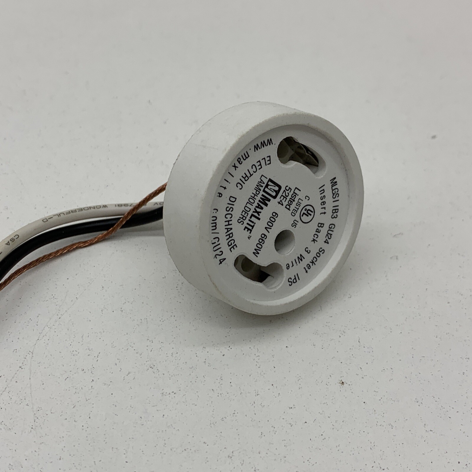 (6-Pack) Maxlite MLGSIIB3 Fluorescent GU24 2-Pin Socket Medium Lock ...