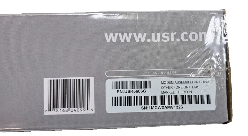 NOS US Robotics 56K Modem Faxmodem 5686G USR5686G 56 Kbps Modem ...