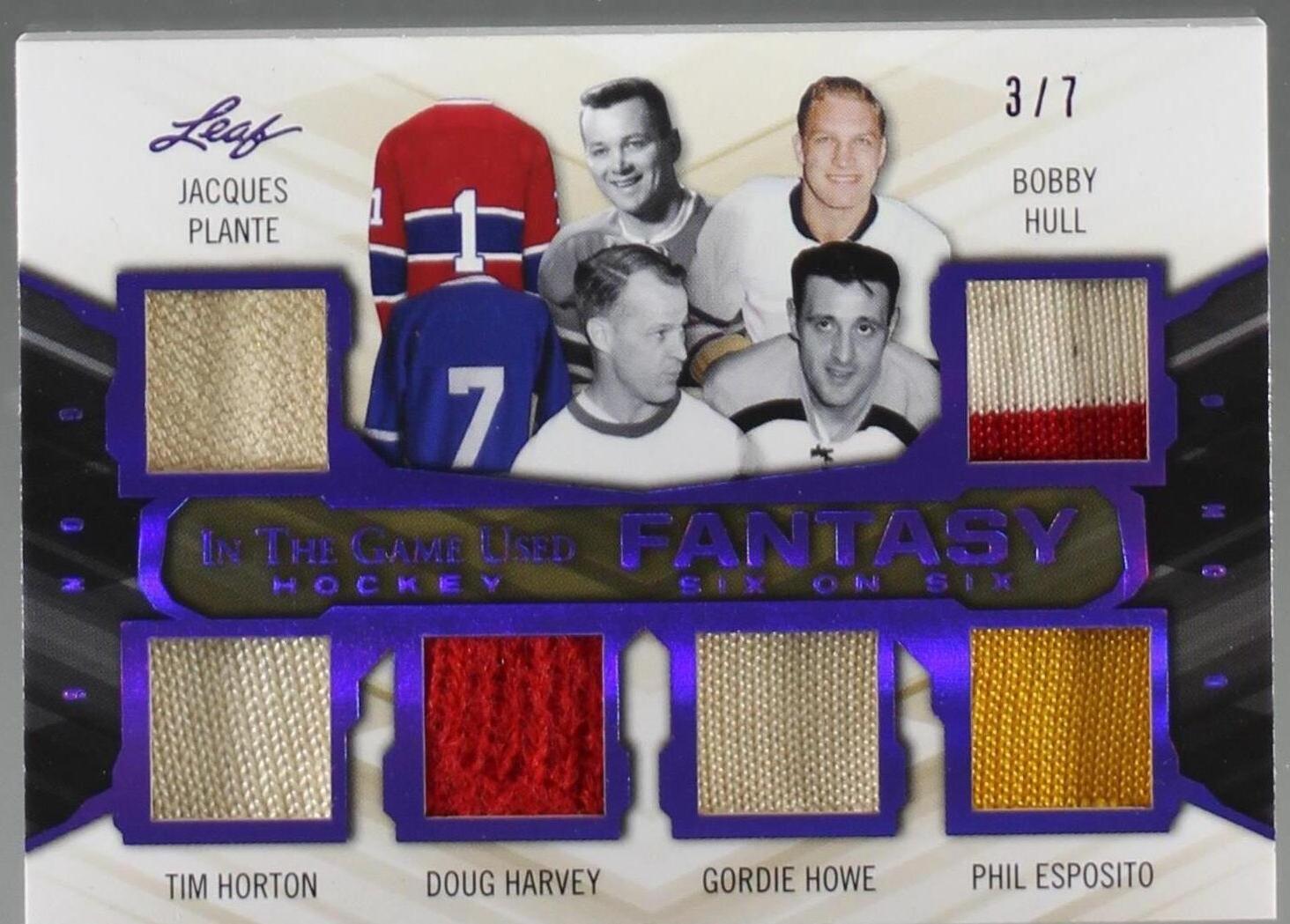 2019-20 Leaf In the Game Used - Fantasy 6 on 6 Mario Lemieux, Brett ...