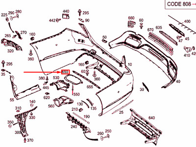 NEW MERCEDES-BENZ S W222 REAR BUMPER BOTTOM LEFT TRIM STRIP A2228852900 ...