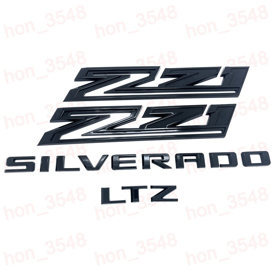 2019-2024 Chevrolet Silverado LTZ Z71 4pc Emblem Nameplate Badge Kit ...