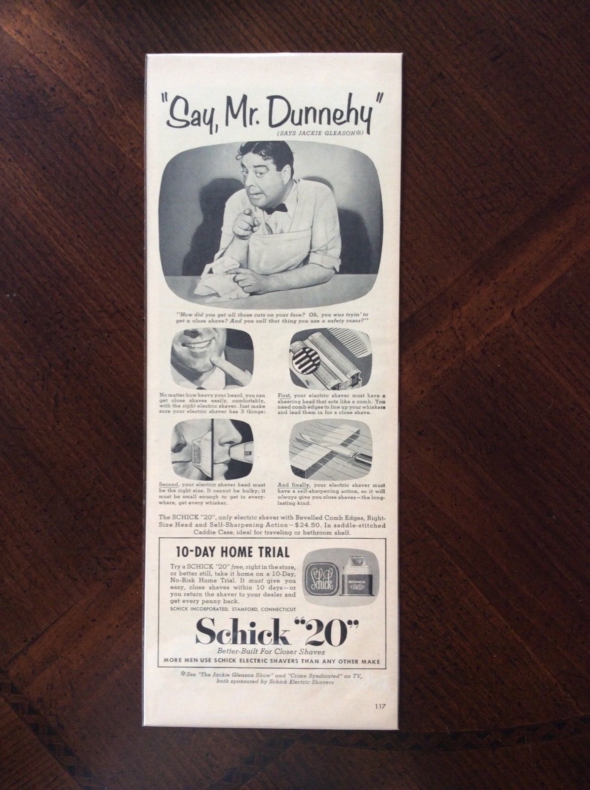 1953 vintage original ad Schick “20” Electric Shaver featuring Jackie ...