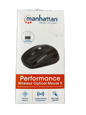 MANHATTAN 179904 Performance Wireless Mouse II | eBay