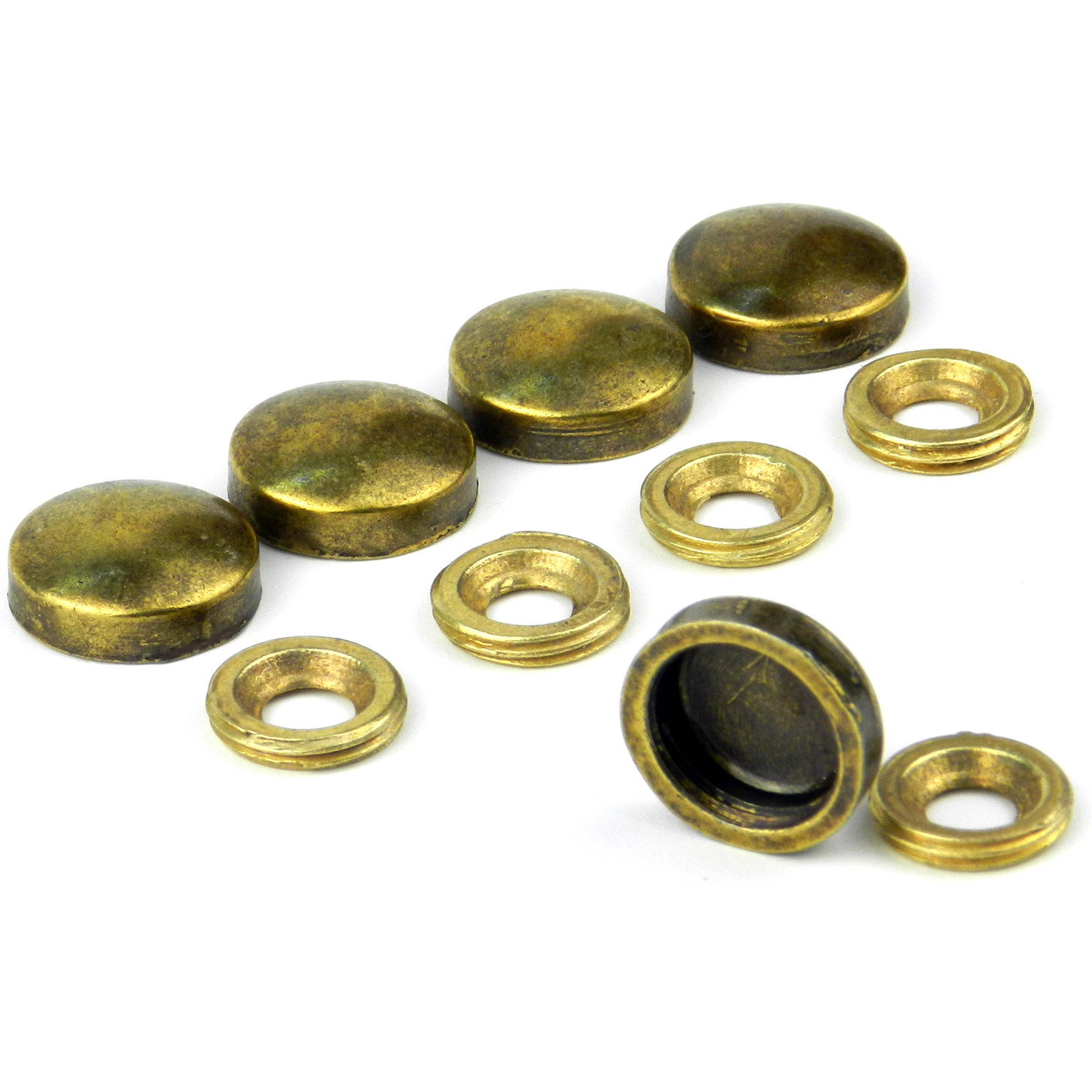 BRONZE OXIDE THREADED RUSTIC DOME SCREW SNAP CAPS COVER SIGN FURNITURE ...