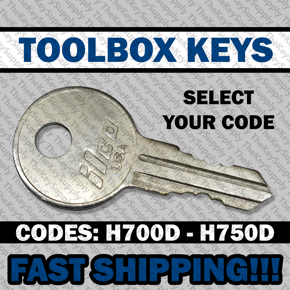 Toolbox Replacement Key Cut to your Code H700D - H750D | eBay